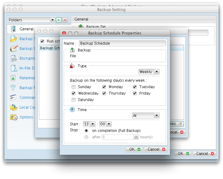 How to change backup settings - Cloud Backup Canada